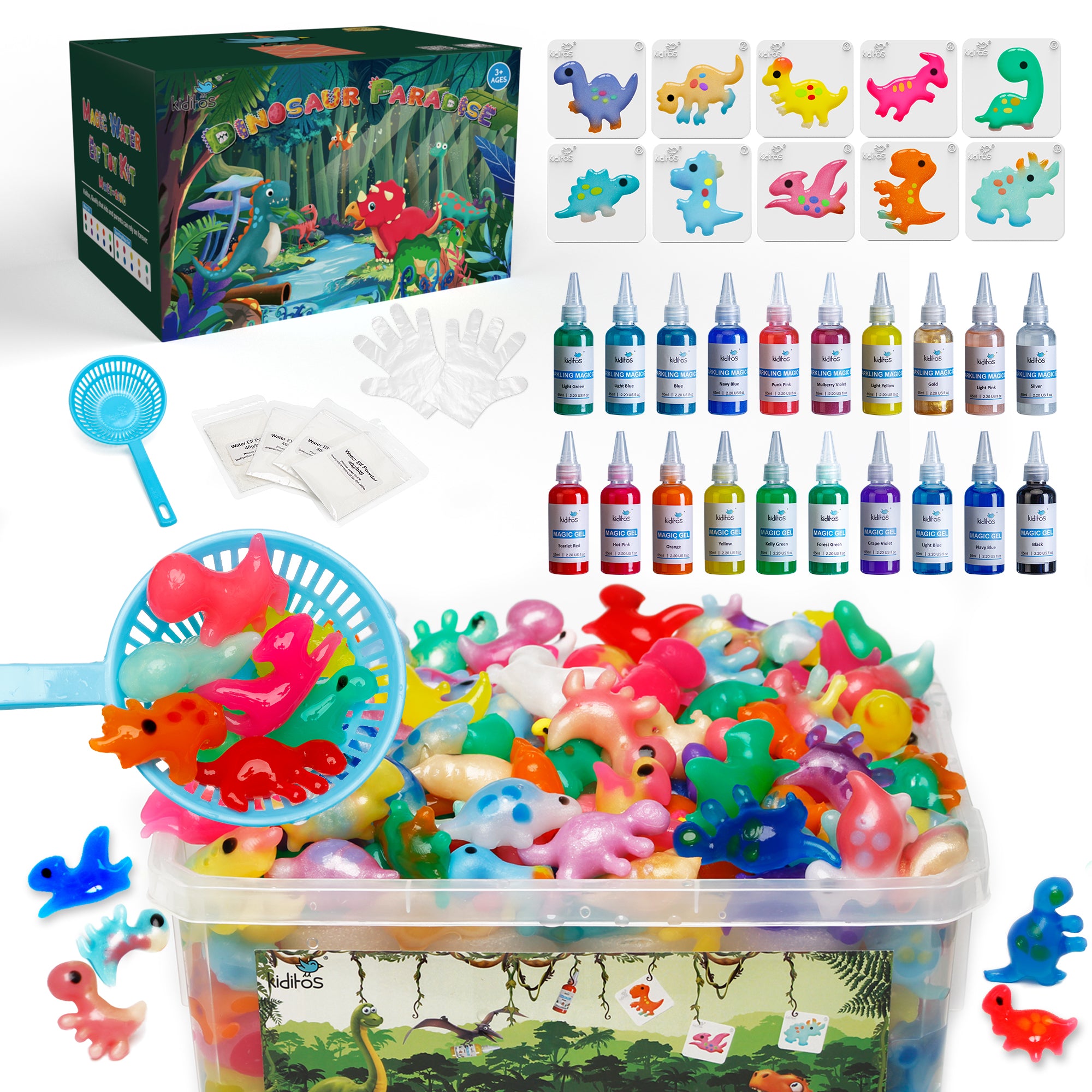 Dinosaur Edition 20 Colors Magic Water Elf Toy Kit (MWET-20ND) – Kiditos