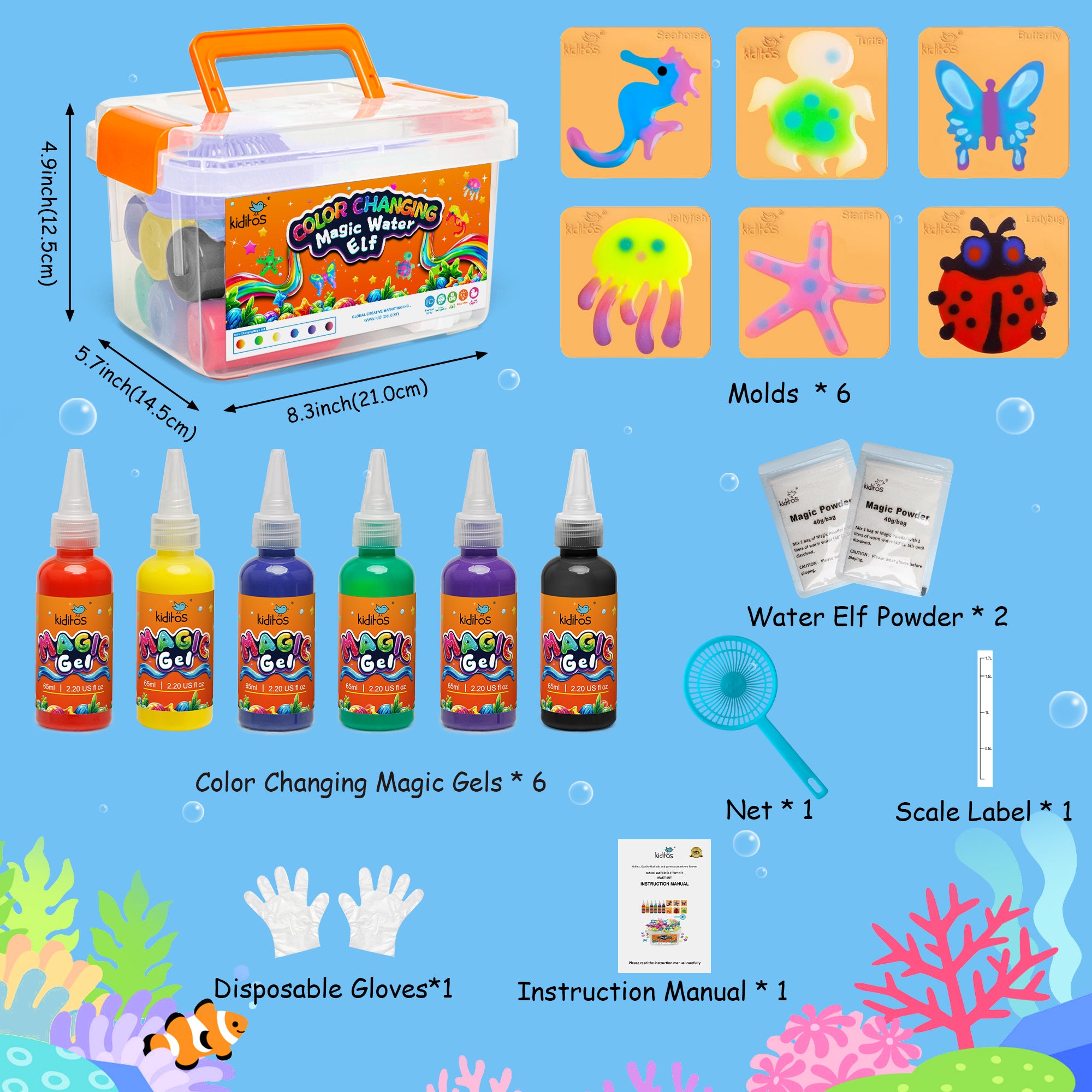 Color Changing 6 Colors Magic Water Elf Toy Kit| Kiditos